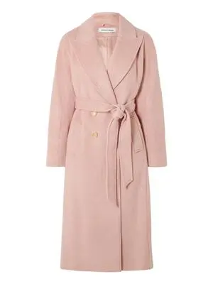 Veronica Beard Della Double-breasted Woven Coat - Pink