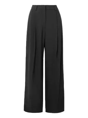 TOTEME Pleated Wide-leg Pants - Black