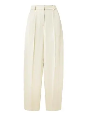 TOTEME Pleated Wide-leg Pants - White