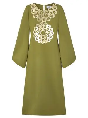 Themis Z Anthos Crepe Midi Dress - Green