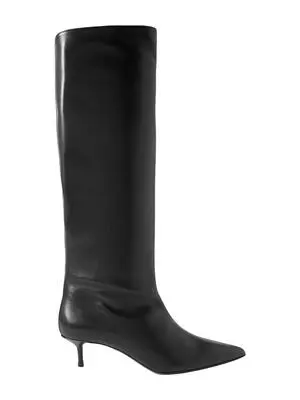 Staud Sebastian Leather Knee Boots - Black