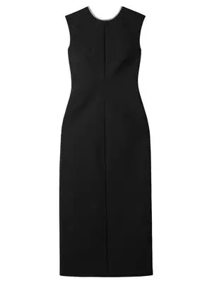 RÓHE Charliana Crystal-embellished Wool-blend Maxi Dress - Black