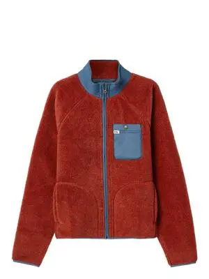 Ralph Lauren Shell-trimmed Wool-blend Fleece Jacket - Red