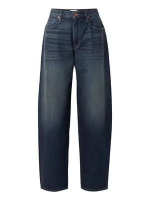 SLVRLAKE Ella Mid-rise Barrel-leg Jeans - Blue