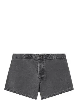 Our Legacy Oyster Belted Denim Shorts - Black