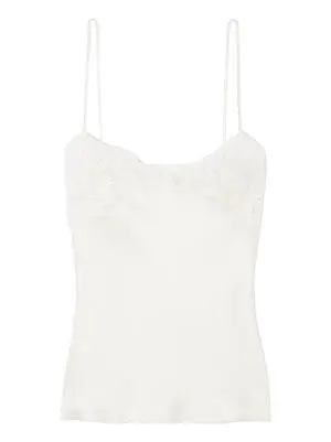 CHLOÉ Lace-Trimmed Silk-Satin Camisole