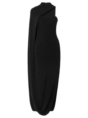 Cult Gaia Corsica Strapless Cape-effect Maxi Dress - Black