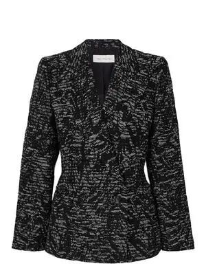 Dries Van Noten Woven Double-breasted Blazer - Black