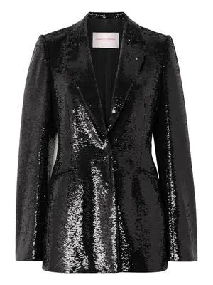 Carolina Herrera Sequined Tulle Blazer - Black