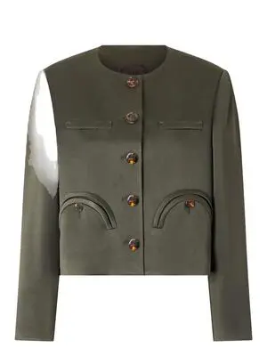BLAZÉ MILANO Novalis Shamo Satin Jacket - Green