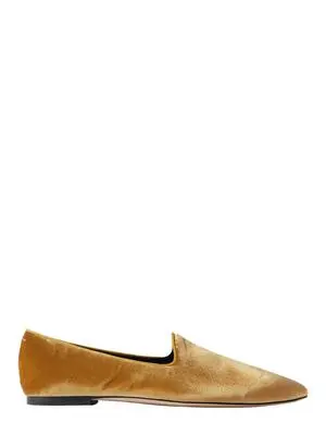AeydĒ Vanna Velvet Loafers Yellow