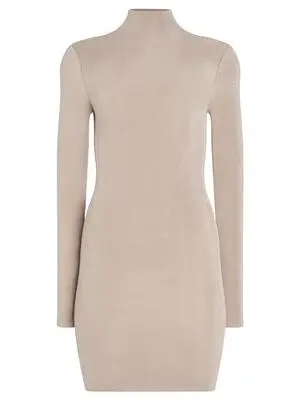 SEROYA Nara Turtleneck Mini Dress - Concrete