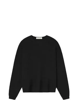 Fear Of God Essentials Waffle Crewneck Sweater - Jet Black
