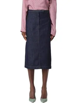 Dries Van Noten Midi Skirt - Indigo