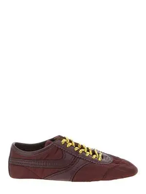 DRIES VAN NOTEN Burgundy Low Top Sneakers