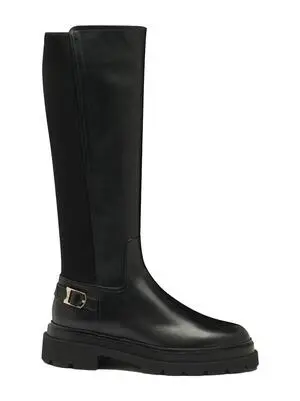 Santoni Knee High Boots - Black