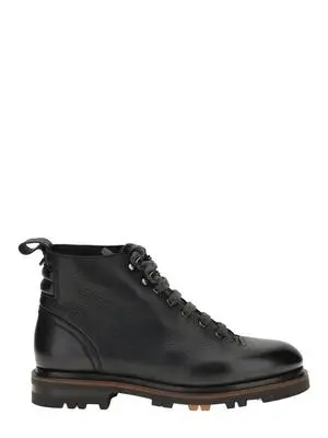 Santoni Lace-up Boot - Black