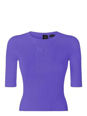 Pinko Ribbed Knit Sweater Violet