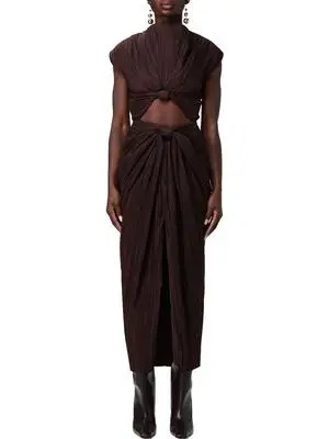Cult Gaia Knot-detailed Midi Dress - Cocoa