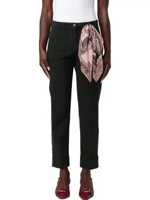 MASON'S Tailored Trousers With Cuffed Hem - Black