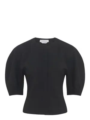 Gabriela Hearst Waverly Top In Recycled Wool - Black