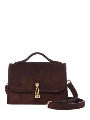 Gabriela Hearst Small Leonora Flap Bag - Dark Brown