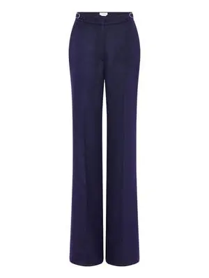 Gabriela Hearst Vesta Winter Silk Pant - Navy