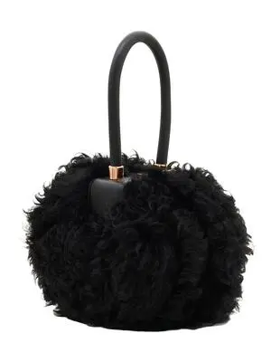 Gabriela Hearst Nina Bag In Shearling - Black