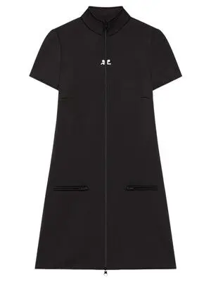 COURREGES Interlock Tracksuit Mini Dress - Black
