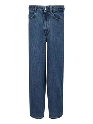Givenchy Low Crotch Wide Leg Jeans - Blue