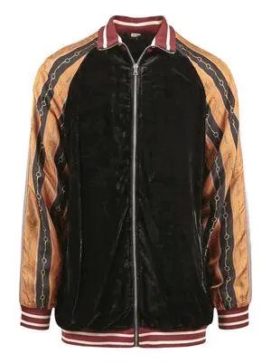 Gucci Mixed Media Bomber Jacket - Black
