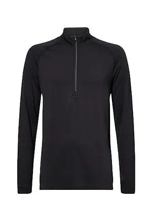 Lululemon Metal Vent Tech Half-zip Stretch-woven Top - Black/black