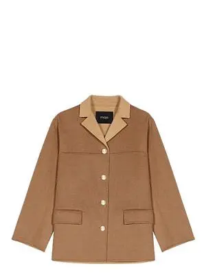 MAJE Double-Faced Wool-Blend Coat