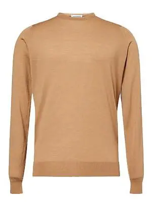 John Smedley Crewneck Merino-Wool Jumper Nutmeg