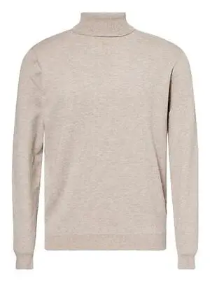 NOBL Bennett Roll-neck Knitted Jumper - Beige