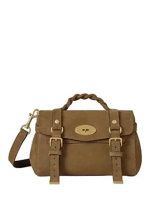 Mulberry Mini Alexa Suede Satchel Salcombe Sand