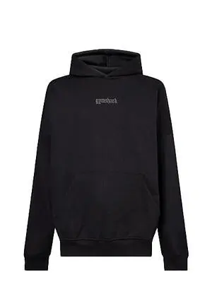 GYMSHARK Olde English Oversized Cotton-jersey Hoodie - Gs Black