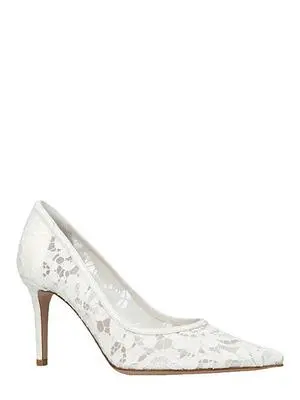 GIANVITO ROSSI Claudia 85 Lace Courts - White