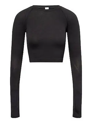Lululemon Swiftly Tech Cropped Stretch-woven T-shirt - Black/black