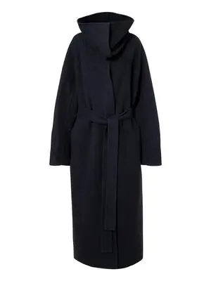 Calvin Klein Liza Wool And Cashmere Overcoat - Black