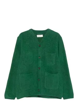 Universal Works V-neck Cardigan - Green