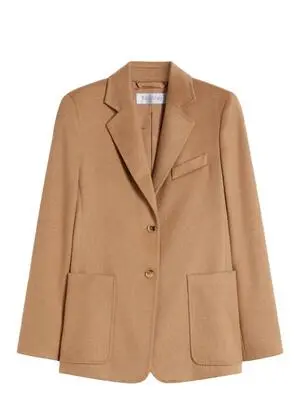 Max Mara Drap Zibeline Baby Hair Blazer - Camel