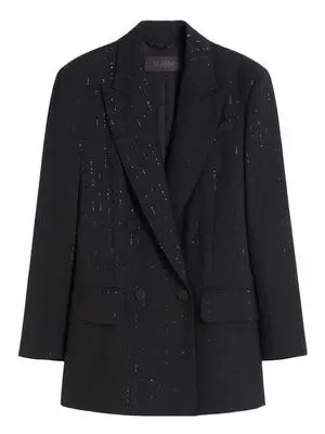MAX MARA Wool And Sequin Embellished Blazer