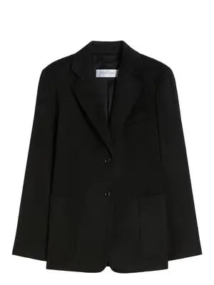 Max Mara Draped Camel Hair Blazer - Black