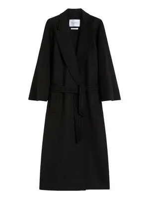 Max Mara Cashmere, Camel, And Wool Coat - Black