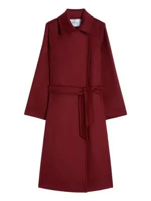 Max Mara Manuela Icon Camel Hair Coat - Raspberry