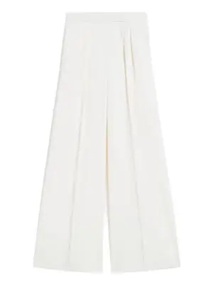 Max Mara Wool Wide-leg Trousers - White