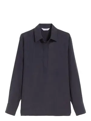 Max Mara Silk Canvas Shirt - Ultramarine