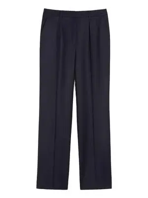 Max Mara Gabardine Wool Trousers Ultramarine