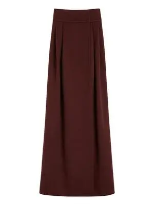 Max Mara Long Zibeline Skirt - Cherry